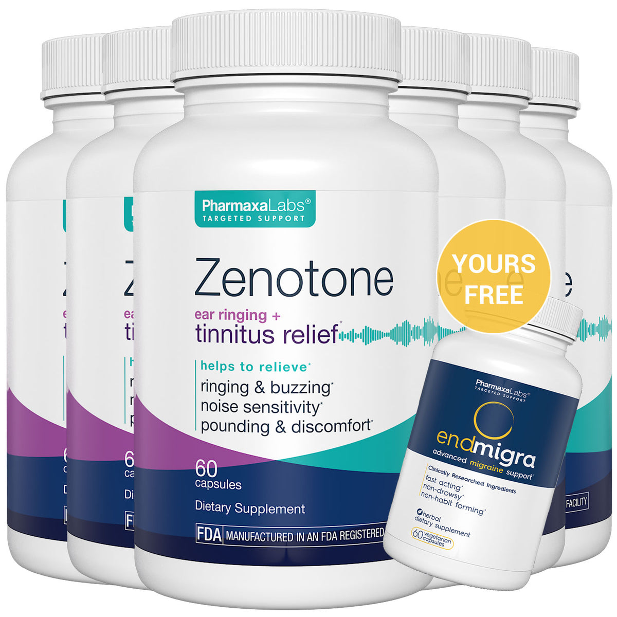 Zenotone 6 Bottles + FREE Endmigra – Pharmaxa Labs
