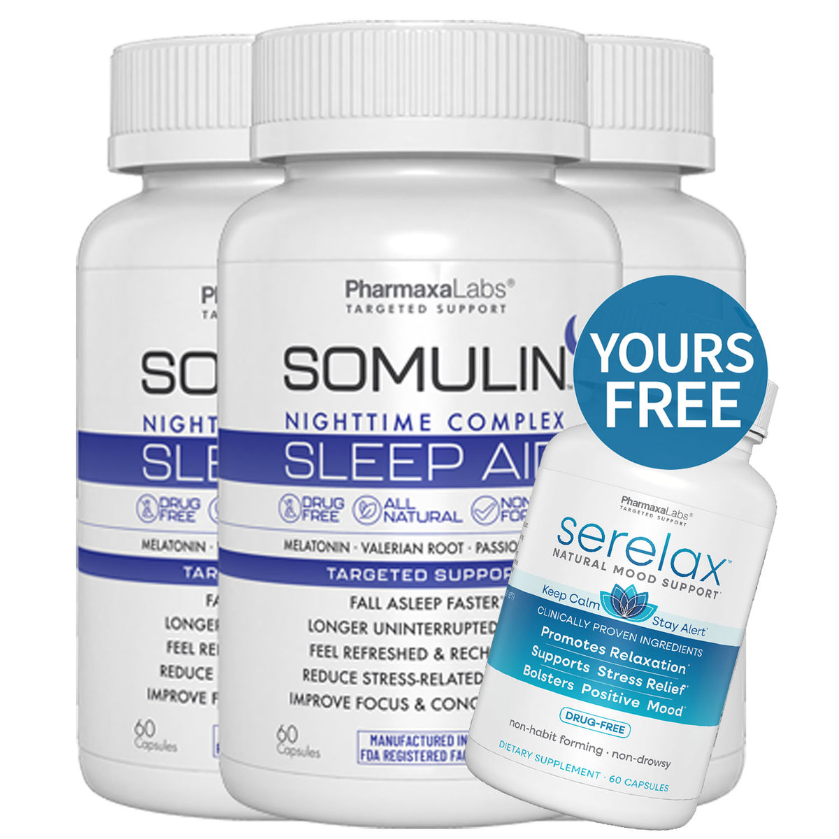 3 Bottle of Somulin + 1 Serelax – Pharmaxa Labs